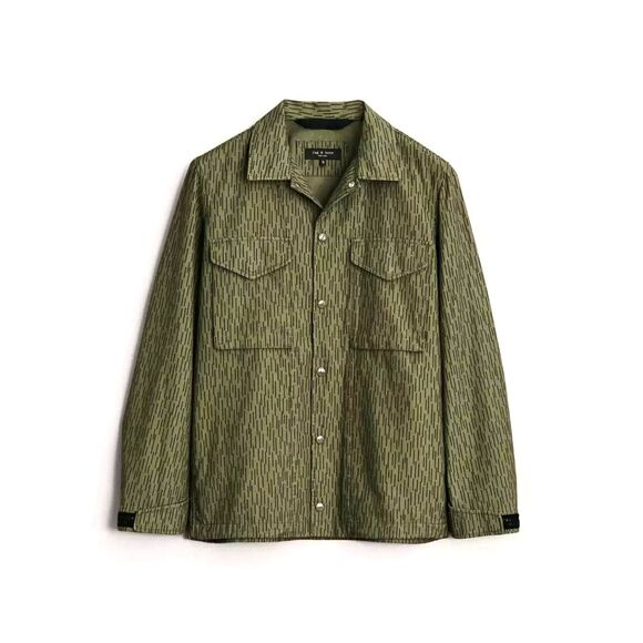 rag & bone | Jackets & Coats | Rag Bone Flight Jacket Printed Cotton Coaches Military Jacket Sz ...
